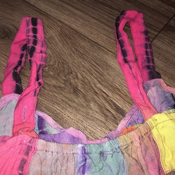 Blue Sky | Tops | Blue Sky Fair Trade Tie Dye Patchwork Tank Top | Poshmark